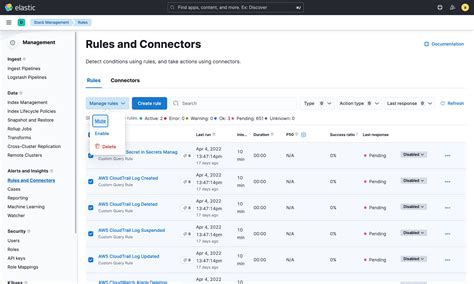 Ui Inconsistency In Rule Management Mute Vs Snooze · Issue 130796 · Elastickibana · Github