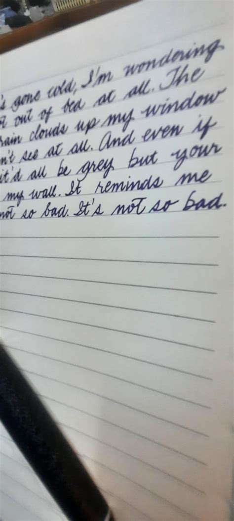 Practicing My Cursive With This Pen Its Been Awhile Since Because I Work Mostly On A Computer