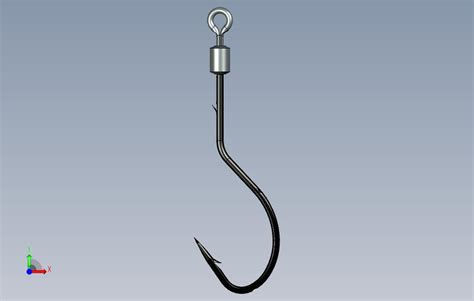 鱼钩 Step 模型图纸免费下载 懒石网