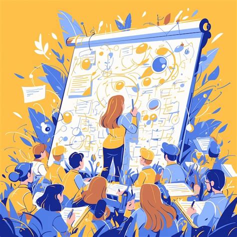 Premium Vector Students Setting Up Classroom Projects