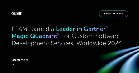 Epam Named A Leader In Custom Software Development Services By Gartner® Epam