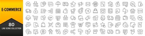Premium Vector Ecommerce Line Icons Collection Big Ui Icon Set In A