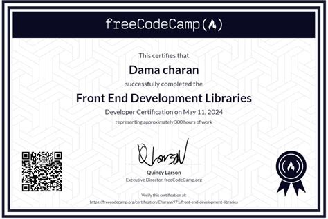 dama charan on linkedin i m happy to share that i ve obtained a new certification front end…