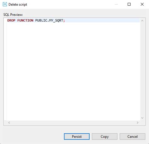 Database Navigator Cant Drop Aliases Procedures In H2 · Issue