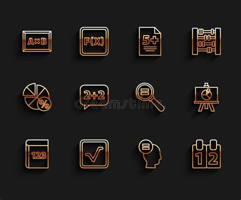 Set Line Test Or Exam Sheet And Pen Open Book Calculation