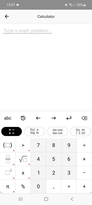 Use Math Keyboard To Input A Problem Photomath Help
