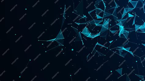 Premium Photo Abstract Digital Blue Background Plexus Effect Network Connection Structure