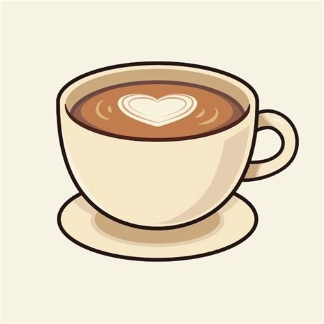Linda Taza De Café Dibujos Animados Vector Icono Ilustración Icono De