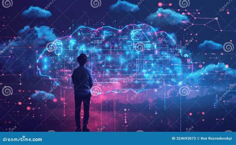 Data Science Ai And Cloud Data Concept Computer Programmer Stock Image Image Of Information