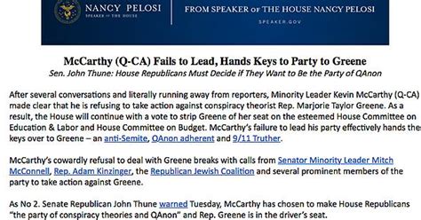 Pelosi Is Done With Mccarthy Labels Him Q Ca Instead Of R Ca In Press Release Album On Imgur