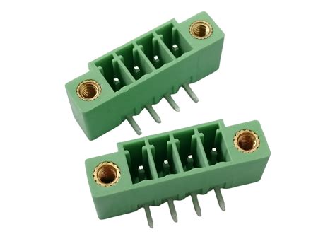 3 50 3 81 Righe Angle Flange Mounted Pcb Socket Connector Male Terminal Blocks Terminal Blocks