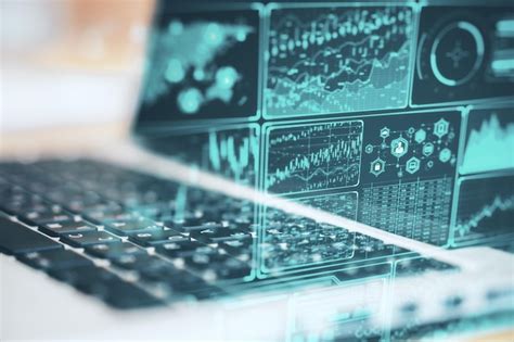 Premium Photo Laptop And Digital System Security Interface On Screen