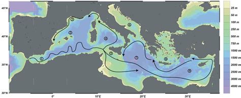Bathymetric Map Of The Mediterranean Sea And Location Of Odp 963 And