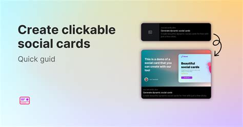 Create Clickable Social Cards SocialCards