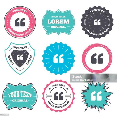 Ikon Tanda Kutip Simbol Tanda Kutip Ilustrasi Stok Unduh Gambar