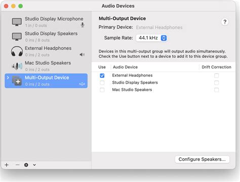 creating multi output device apple community