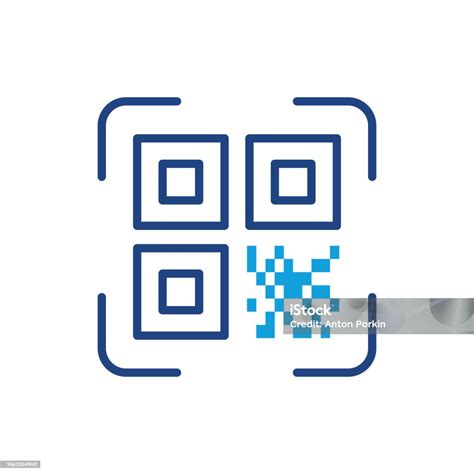 Qr Code Scanner Line Icon Scan Qrcode Color Linear Pictogram Technology Application For