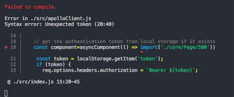 Dynamic Import Syntax Error Unexpected Token · Issue 3260