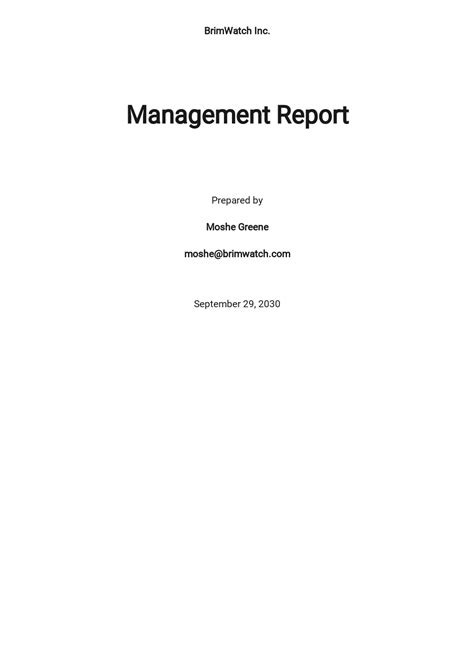 FREE Management Report Templates Edit Download Template Net