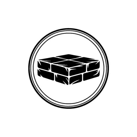 Solid Foundation Stacked Bricks Emblem 67875829 Vector Art At Vecteezy