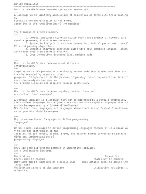 Cscc24 Midterm Notes Pdf Parsing Scope Computer Science