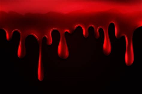 Fondo Realista Goteando Sangre Vector Premium