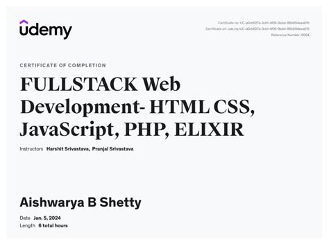 Aishwarya Shetty On Linkedin Udemy Certificateofcompletion