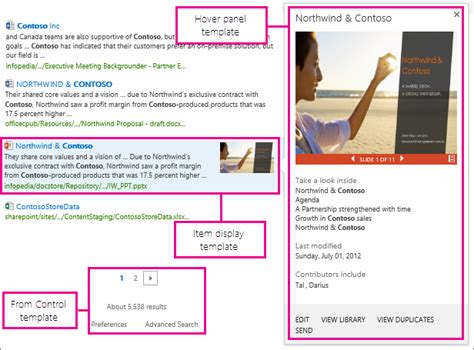 結果の種類と表示テンプレートを使用して検索結果の外観を変更する sharepoint in microsoft 365 microsoft learn