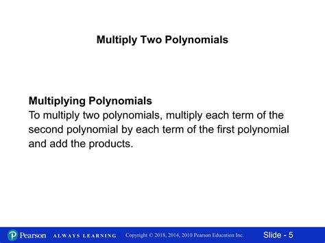 Section 125 Multiplying Polynomials Ppt