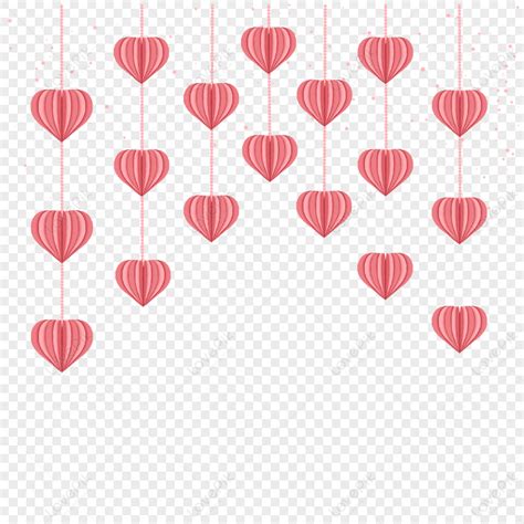 발렌타인 데이 교수형 종이 컷 하트페스티벌분홍 Png 일러스트 무료 다운로드 Lovepik