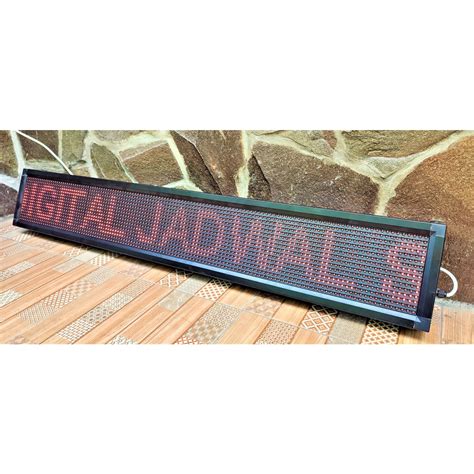 Jual Led Running Text Papan Iklan Modren Tulisan Berjalan Ukuran 20x120