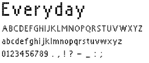 Everyday Font Bitmap Pixel Bitmap Category Pickafont