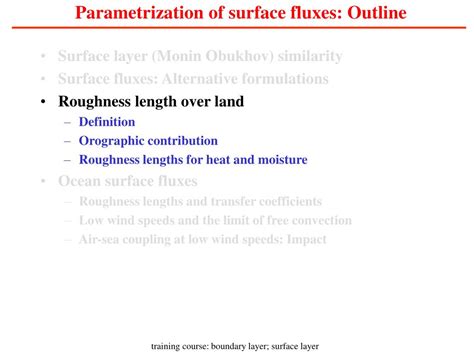 Ppt Parametrization Of Surface Fluxes Outline Powerpoint