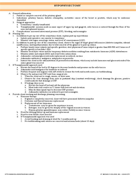 Hypophysectomy Pdf Hormone Replacement Therapy Meningitis