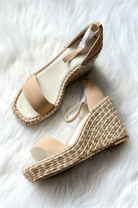 Hazel Espadrille Wedge Sandals Apricot Final Sale Wild Summer