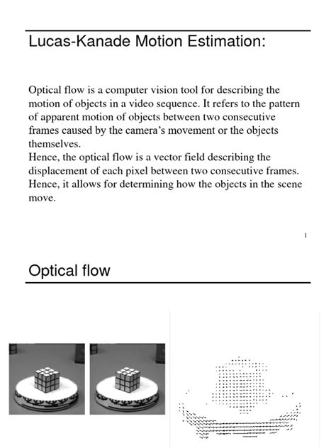 7 lucaskanade optical flow pdf algorithms digital signal processing