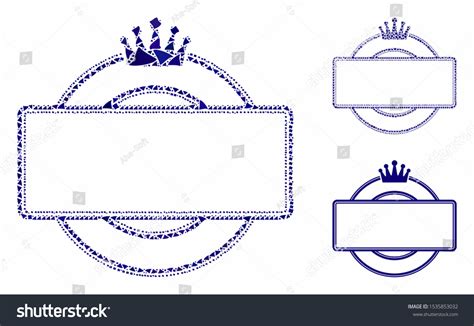 Crown Round Rectangle Frame Composition Ragged Stock Vector Royalty Free 1535853032 Shutterstock