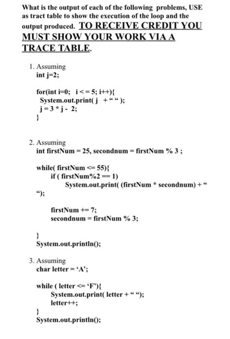 Solved What Is The Output Of Each Of The Following Problems