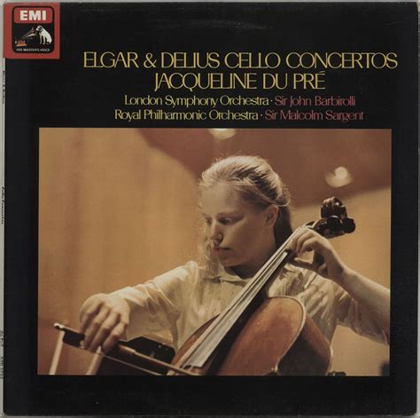 Jacqueline Du Pré Elgar And Delius Cello Concertos Uk Vinyl Lp