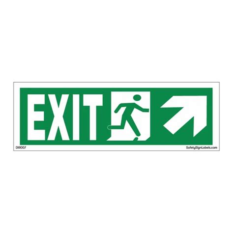 Rectangular Exit Direction Sign Labels At Piece In Mumbai ID