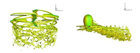 A Cfd Flowfield Simulation Of Coaxial Rotor In Hover Flight B Download Scientific Diagram