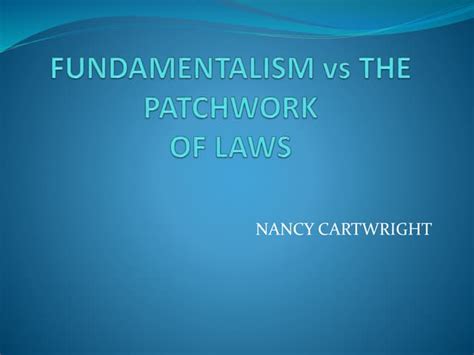 Fundamentalism Vs The Patchwork Pptx