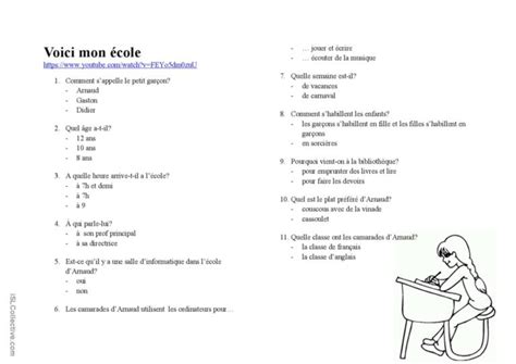 Parler De Mon école Pratique Du Voca Français Fle Fiches Pedagogiques