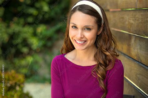 Cute Innocent Looking Teen Girl With Nice Teeth And Beautiful Skin Stock Photo Adobe Stock