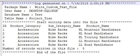 Microsoft Business Intelligence Write The Data Into The Custom Text File In Ssis