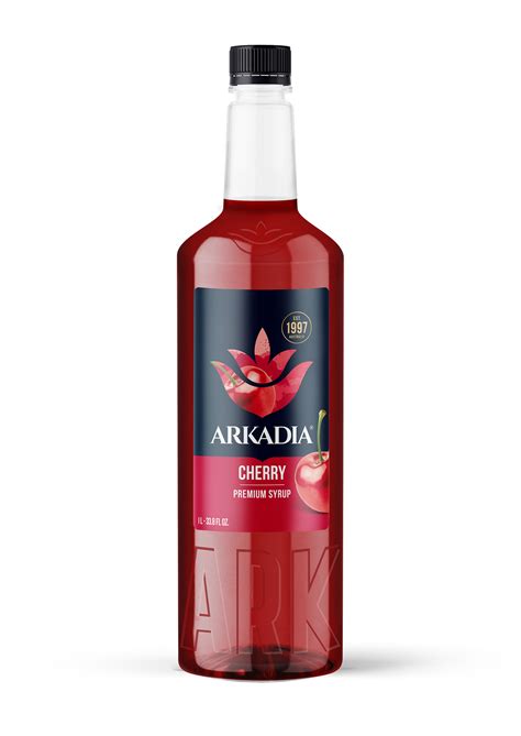 Arkadia Cherry Syrup 1l Cherry Flavour Syrup For Drinks And Desserts