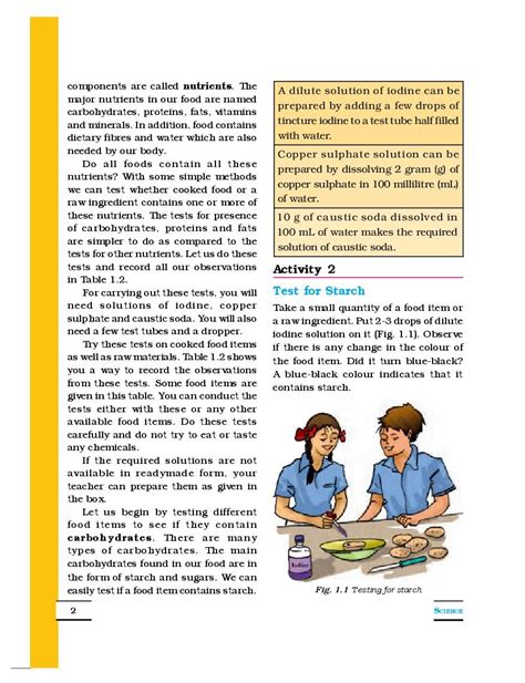 Ncert Book Class 6 Science Chapter 1 Components Of Food Pdf Aglasem