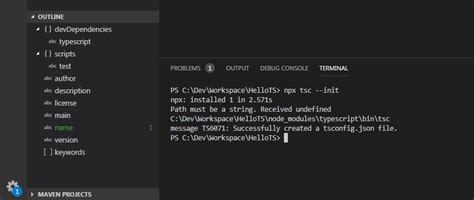 instalacja typescript i stworzenie projektu clockwork java