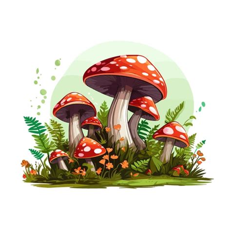 Premium Vector Fungi Vector On White Background