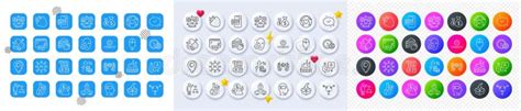 Wallet Genders And Algorithm Line Icons For Web App Printing Line